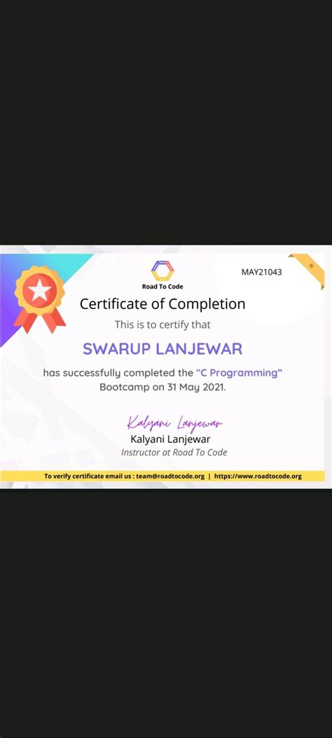 Hello Connections I Am Happy To Share That I Have Completed A C