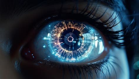 Premium Ai Image Digital Holographic Eye Creative Technology