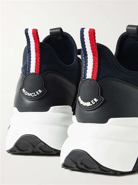 Moncler Lunarove Rubber And Leather Trimmed Neoprene Sneakers For Men