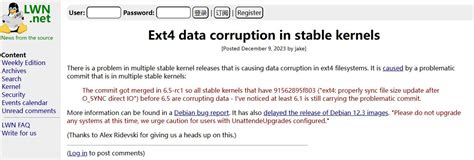 【重要提醒】linux 多个系统内核版本发现存在严重问题：ext4 数据损坏，请尽快更新系统内核！ Gxnas博客
