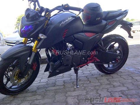 Modified Matte Black Tvs Apache Rtr 200 From Indonesia Source Rushlane