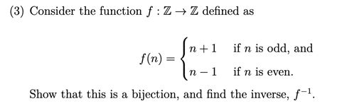 Solved 3 Consider The Function F ZZ Defined As Chegg Com