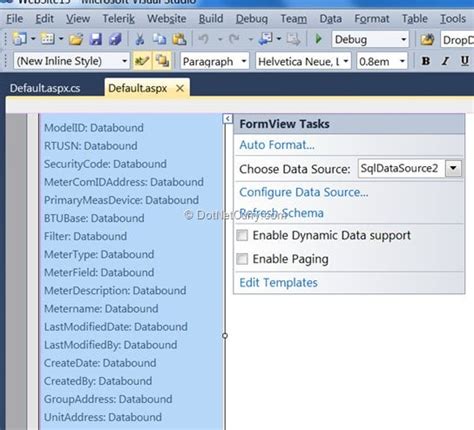 Auto Generate Forms The Easy Way In Aspnet Using The Formview Control Rwebdevelopment