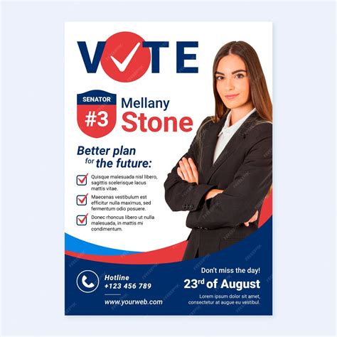 Free Vector Flat Design Election Poster