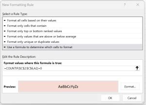 Excel How To Highlight Cell If Value Not In List