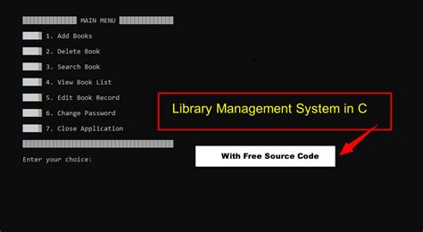 Library Management System In C With Free Source Code