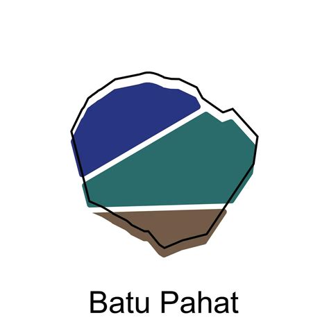 Map City Of Batu Pahat Vector Design Malaysia Map With Borders Cities Logotype Element For