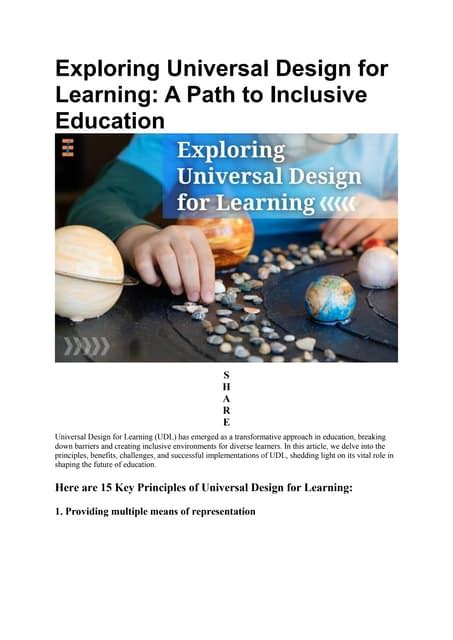 Slidesgo Implementing Universal Design For Learning Strategies For