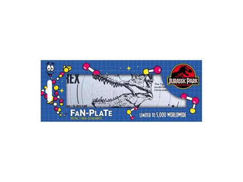 Jurassic Park Tin Sign T Rex Schematic Fanattik Vendiloshop