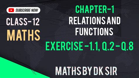 exercise 1 1 q 2 q 8 chapter 1 relations and functions class 12th