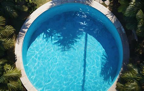 Overhead Shot Of The Swimming Pool Generative Ai Stock Image Image