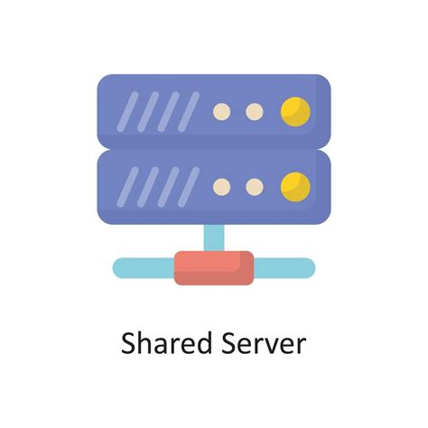 shared server vector flat icon design illustration cloud computing