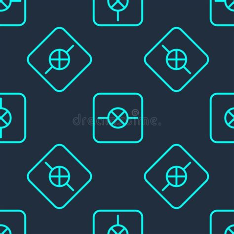 Green Line Lamp In Electronic Circuit Icon Isolated Seamless Pattern On