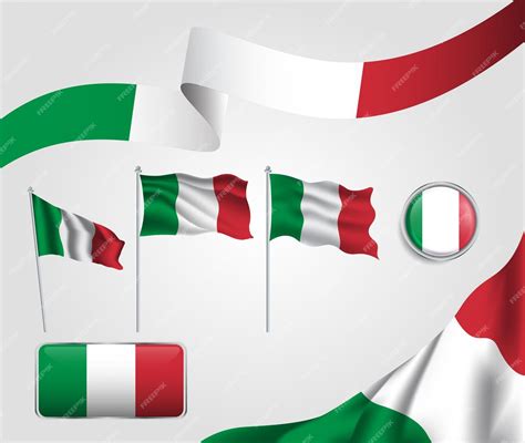 Premium Vector Italy Flags Collection