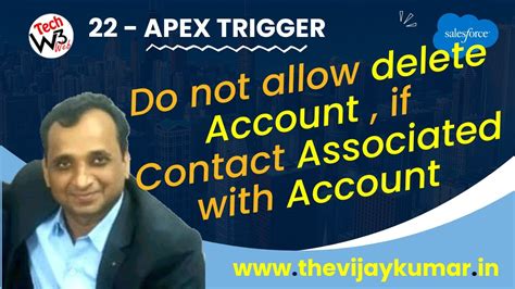 22 Apex Trigger Do Not Allow Delete Account If Any Of Related