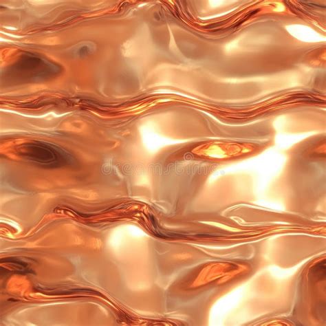Photo Of A Seamless Polished Copper Texture Stock Illustration