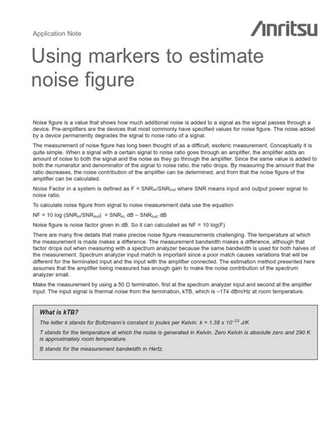 11410 00653a using markers to estimate noise figure an pdf