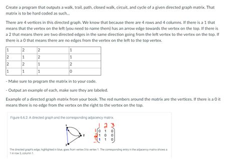 solved create a program that outputs a walk trail path