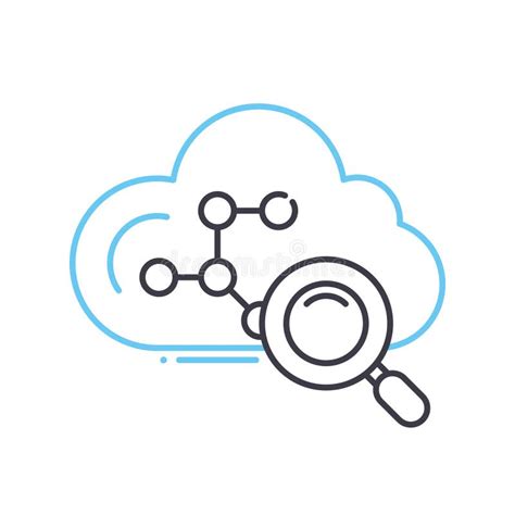 Network Analysis Line Icon Outline Symbol Vector Illustration Concept Sign Stock Vector