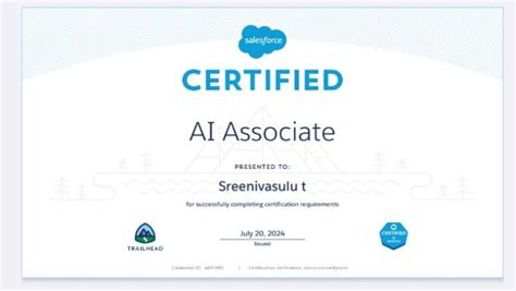 Srinivas T On Linkedin Salesforce Certification Ai