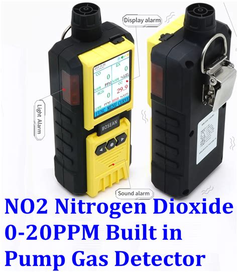 NO2 Nitrogen Dioxide Gas Detector Built In Pump Curve Display Quality Sensor 0 20PPM Win Sensors