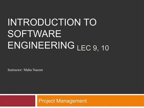 Lec 9 And 10 Chapter 5 Project Scheduling Ppt