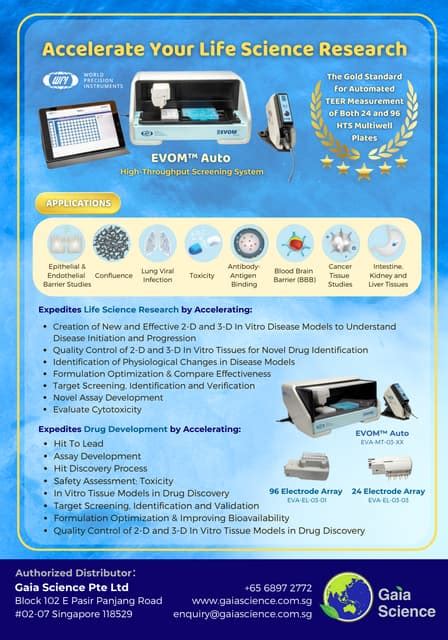 Evom Auto High Throughput Screening System In Singapore Pdf