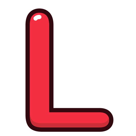 L Letter Red Alphabet Letters Icon Free Download