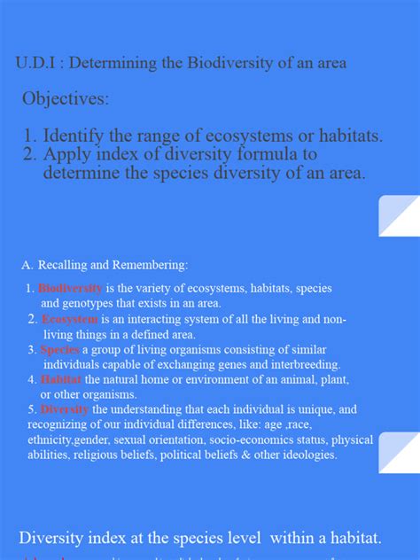 Term 3 Ppt Applying Index Diversity To Ecosystem Pdf Biodiversity