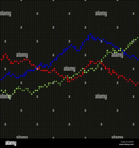 Graph Lines On LED Screen Stock Vector Image Art Alamy
