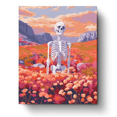 Skeleton Garden Skeleton Paint By Numbers Miicreative