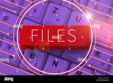 Conceptual Caption Files Word Written On Folder Box For Holding Loose Papers Together In Orderr