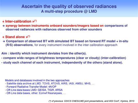 Radiometric Inter Comparison Of IASI Miscellaneous Results Ppt Download