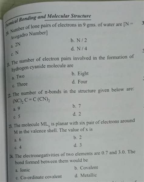 The Number Of Electron Pairs Involved In The Formation Of Hydrogen Cy