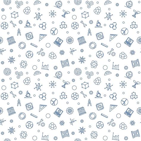 Science And Mathematics Seamless Pattern Vector Stem Background