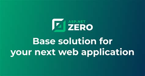 Aspnet Zero Net Web App Framework With Full Source Code For Enterprises