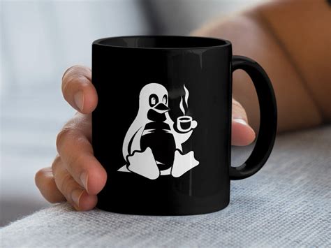 Geeky Penguin Coffee Mug Linux Command Line Humor Programmer Gift Nerd Tech Cup Apt Install