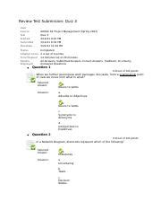 Project Management Quiz Docx Review Test Submission Quiz User Course Test Started