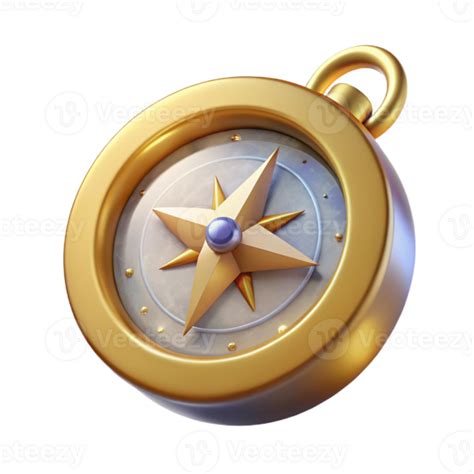 Beautiful Minimalist Digital Compass Navigation Isolated For Travel