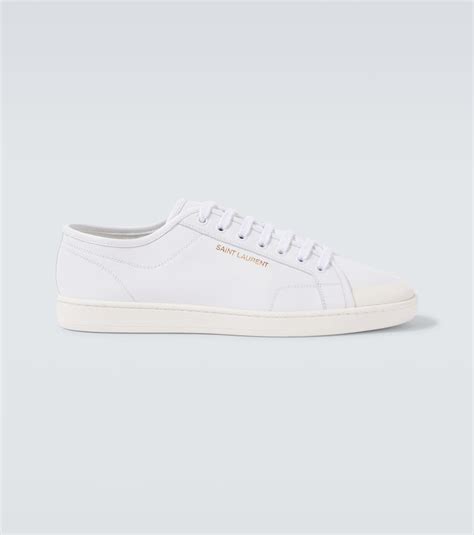 Saint Laurent White Calf Leather Bos Taurus Low Top Sneakers Modesens
