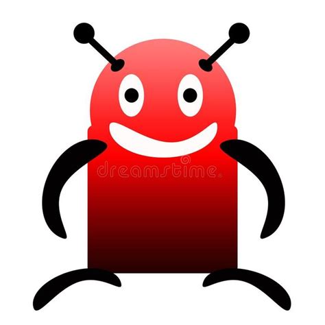 Smiling Robot Friendly Smiling Robot Isolated On White Background
