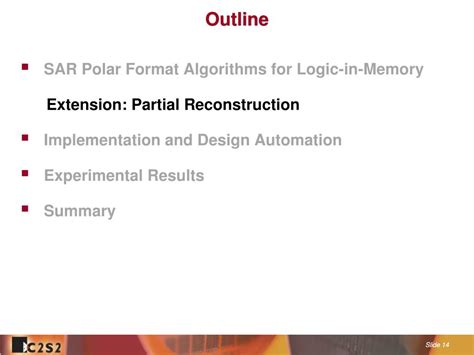 Ppt Application Specific Logic In Memory For Polar Format Synthetic Aperture Radar Powerpoint