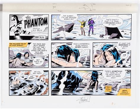 The Phantom Sunday Comic Strip Production Color Guide At Auction