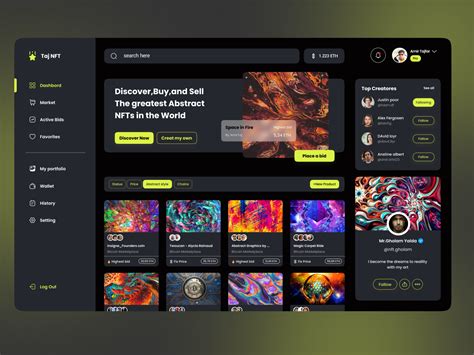 NFT Dashboard By Amir Tjfr Ui On Dribbble