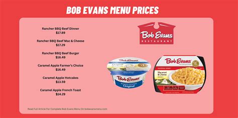 Bob Evans Menu Prices October Updated Bob Evans Menu Prices October Updated