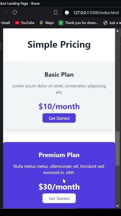 How To Build A Responsive Landing Page With Tailwind Css Html Tutorial In 60 Seconds🔥🔥 Youtube