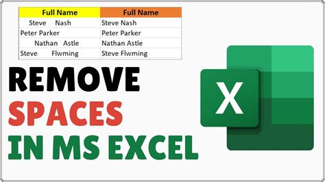 How To Remove Spaces In Excel Youtube