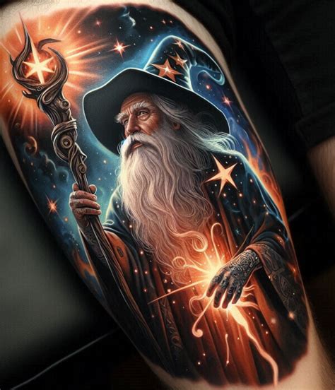 15 Magical Wizard Tattoo Designs For Fantasy Lovers