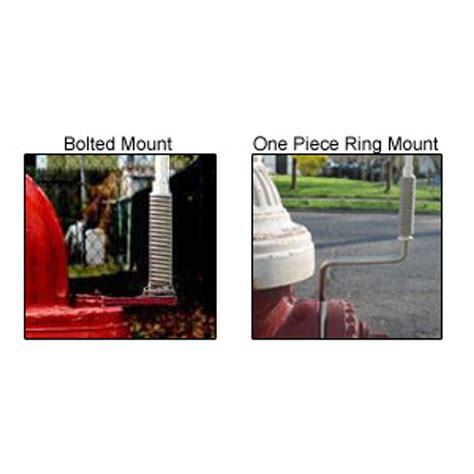 Thefirestore Hy Viz Fiberglass Hydrant Marker W Red White And Blue