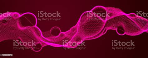 Bubbled Abstract Vector Fluid Particle Flow Nano Medical Technology
